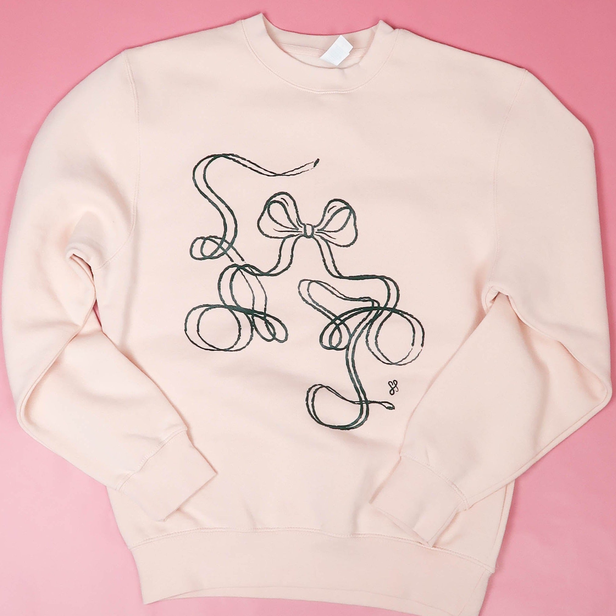 Sealed With A Bow Crew- Pink – Hey Friends